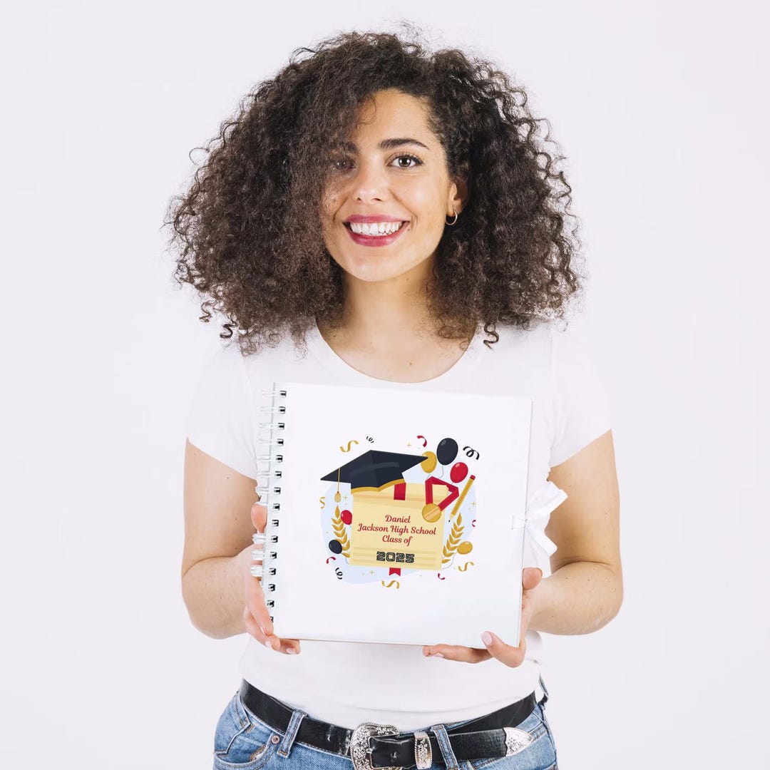 Personalised School Leavers Book 2025 Scrapbook Memories Signatures ...