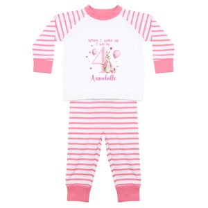 Personalised Baby Toddler Pyjamas - When I Wake up I'll Be 1 2 3 4 ...
