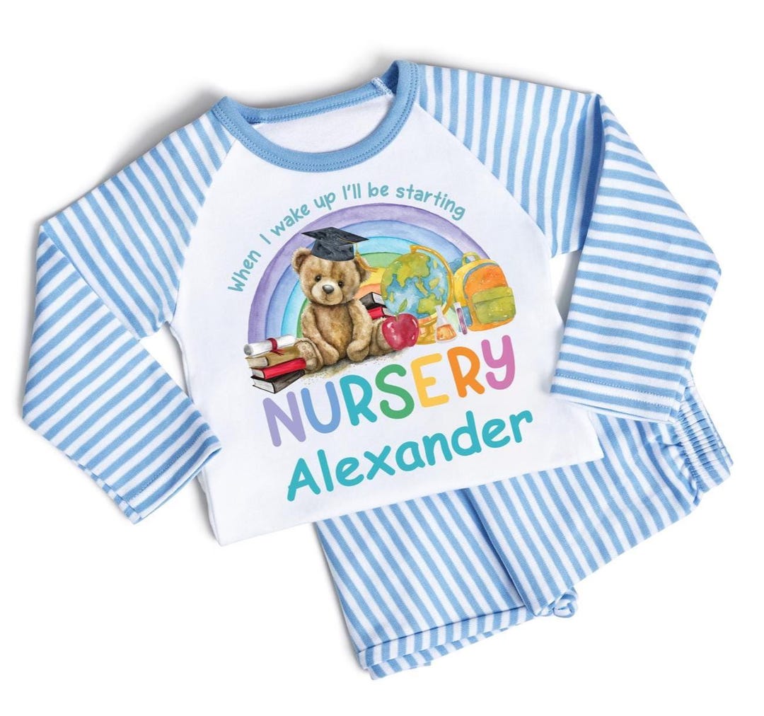When I Wake up I Will Be Starting School Nursery Pyjamas for Boys ...
