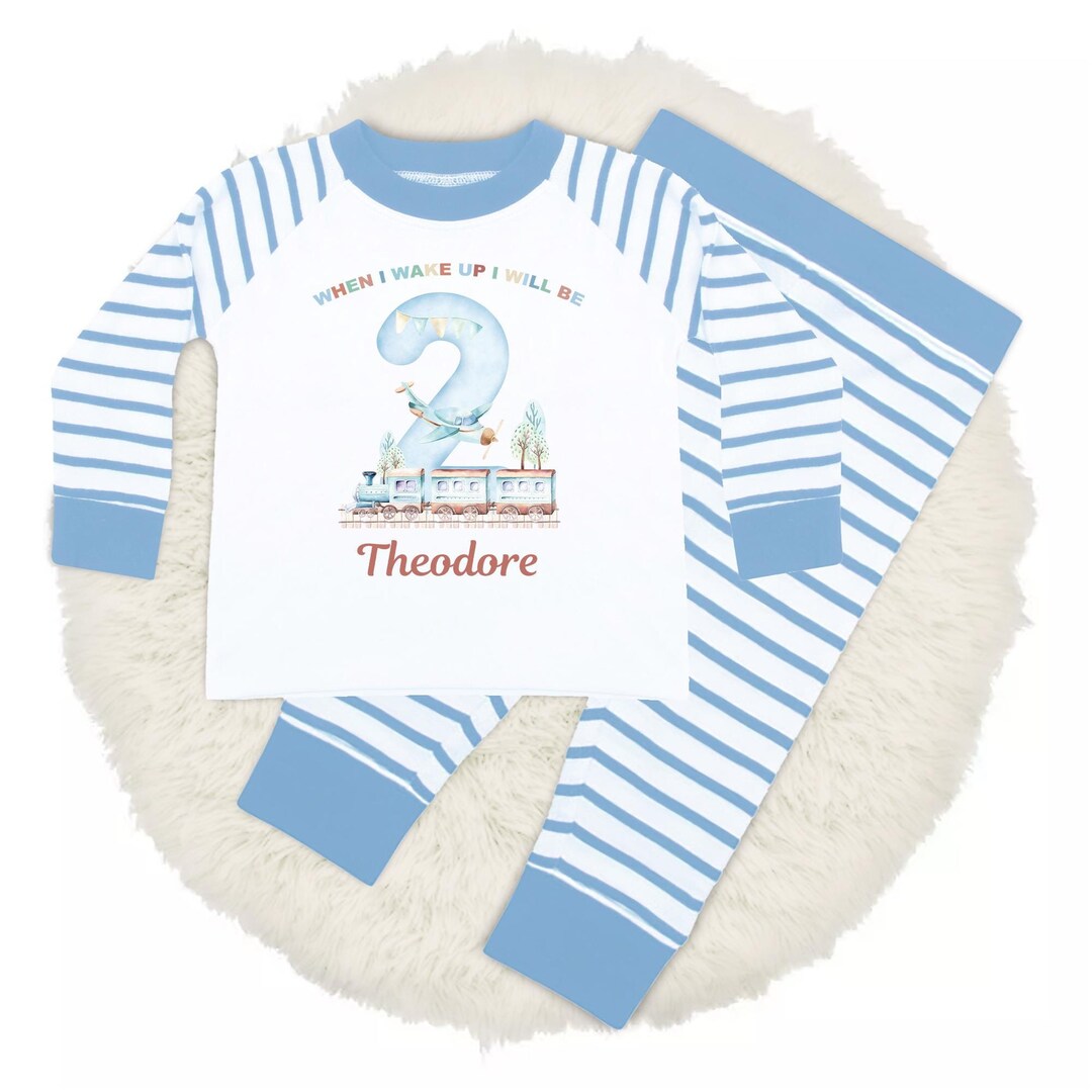 When I Wake up I Will Be 1 2 3 4 5 Personalised Birthday Pyjamas for ...