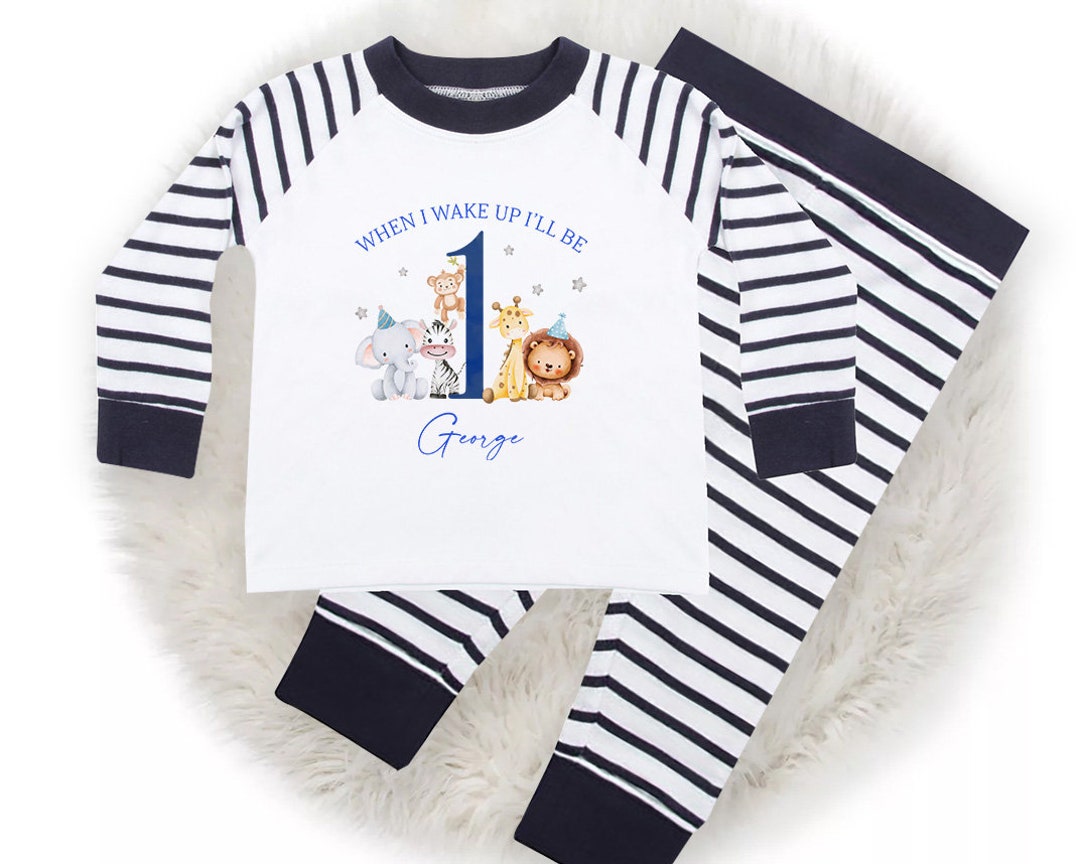 When I Wake up I'll Be 1 2 3 4 Birthday Pjs Personalised Toddler ...