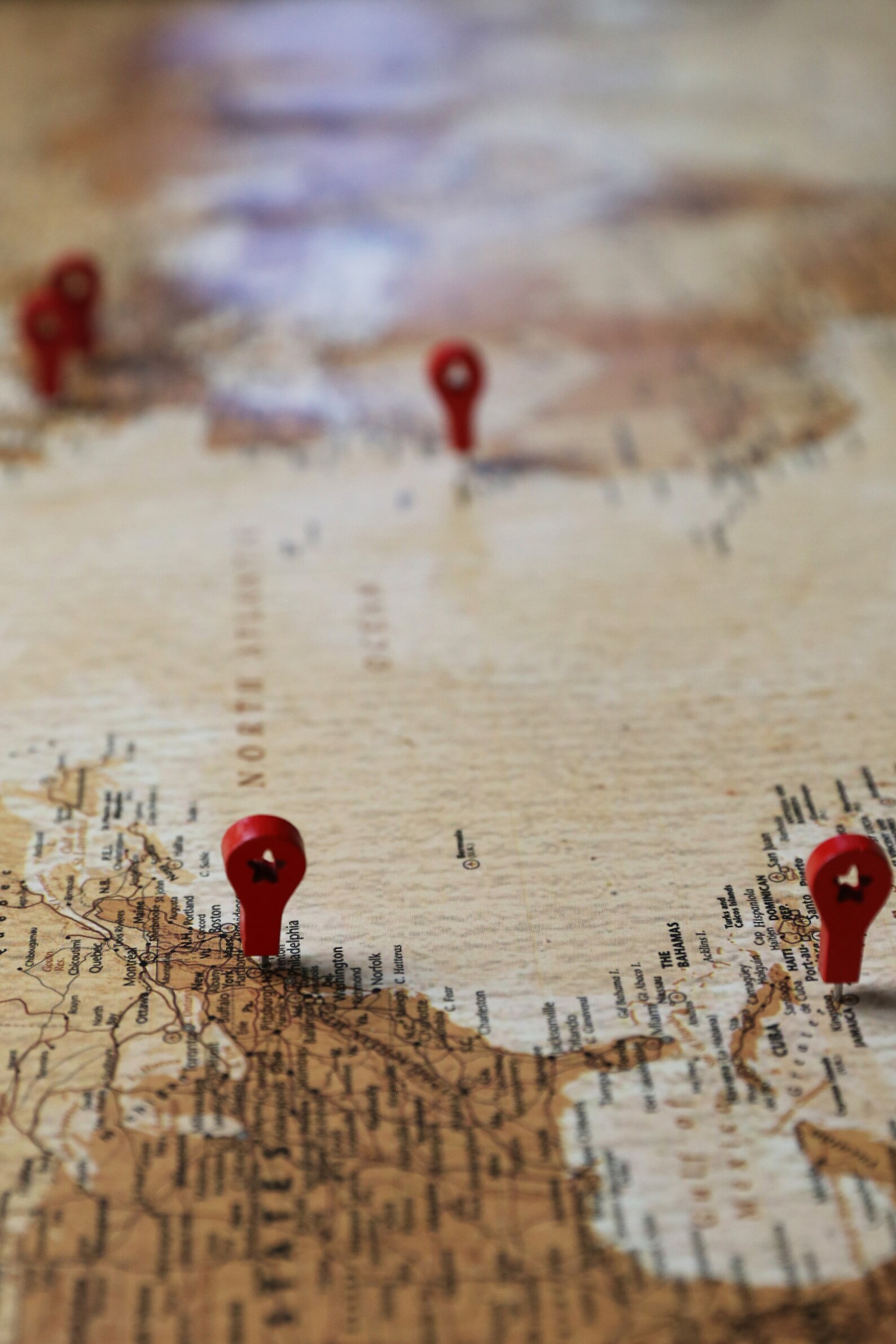 Star Map Marker Wooden Push Pins. Red Map Push Pins / Markers. | Etsy