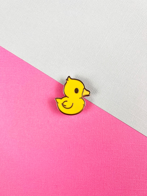 Cute Duck Enamel Pin. Animal Enamel Pin. Ruber Duckie - Etsy