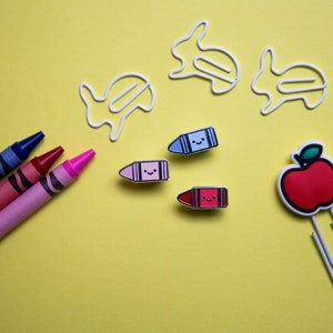 Cute Mini Crayon Enamel Pin Set. 3 Crayon Enamel Pin Set. Artist Crayon ...