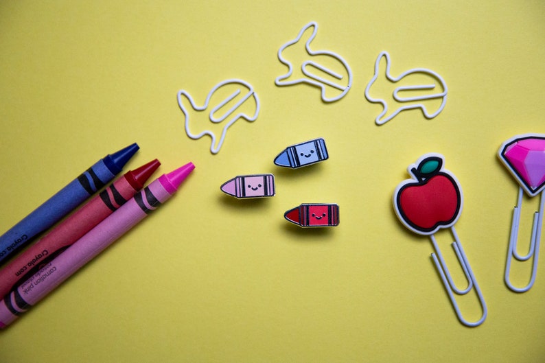 Cute Mini Crayon Enamel Pin Set. 3 Crayon Enamel Pin Set. | Etsy