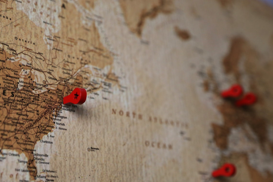 Star Map Marker Wooden Push Pins. Red Map Push Pins / Markers. | Etsy