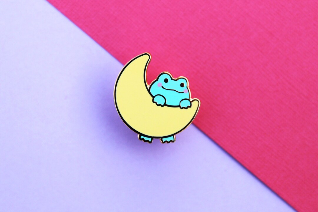 Frog Enamel Pin, Space Frog Pin, Cute Frog Enamel Pin, Kidcore Pin ...