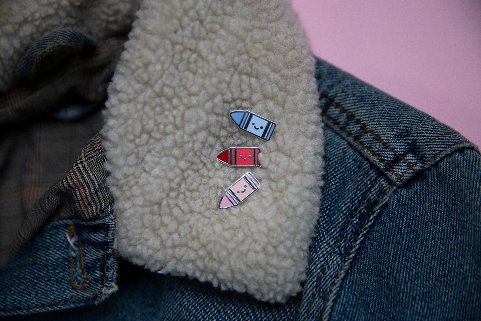 Cute Mini Crayon Enamel Pin Set. 3 Crayon Enamel Pin Set. | Etsy