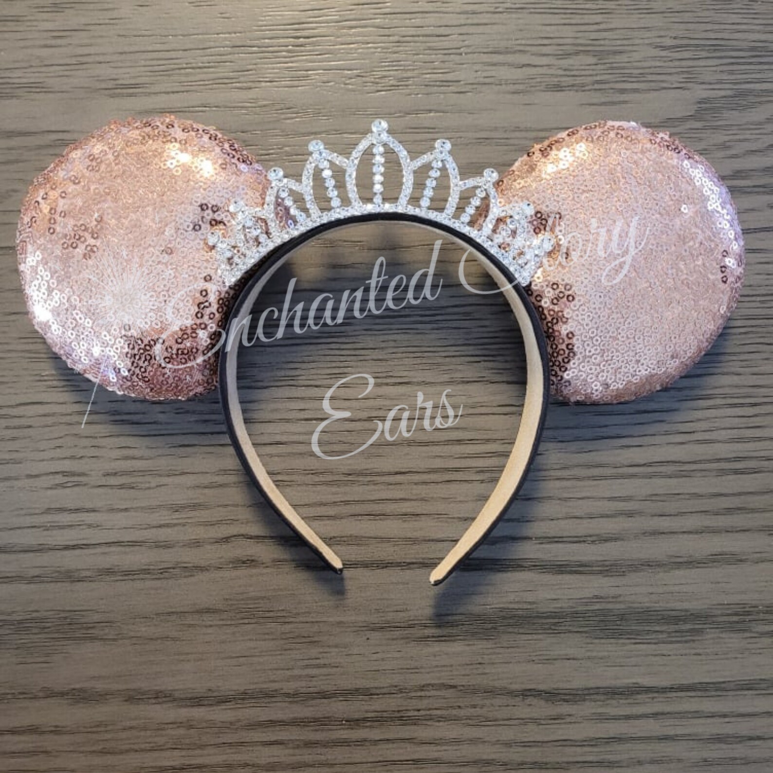 Princess Tiara Sequins Minnie Mouse Inspired Ears Color and - Etsy