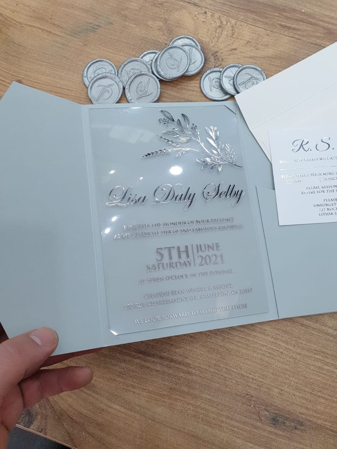 Envelope Included, Wedding Invitations, Initial Floral Unique, Custom ...