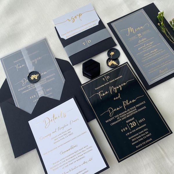 Transparent Wedding Invitation - Etsy