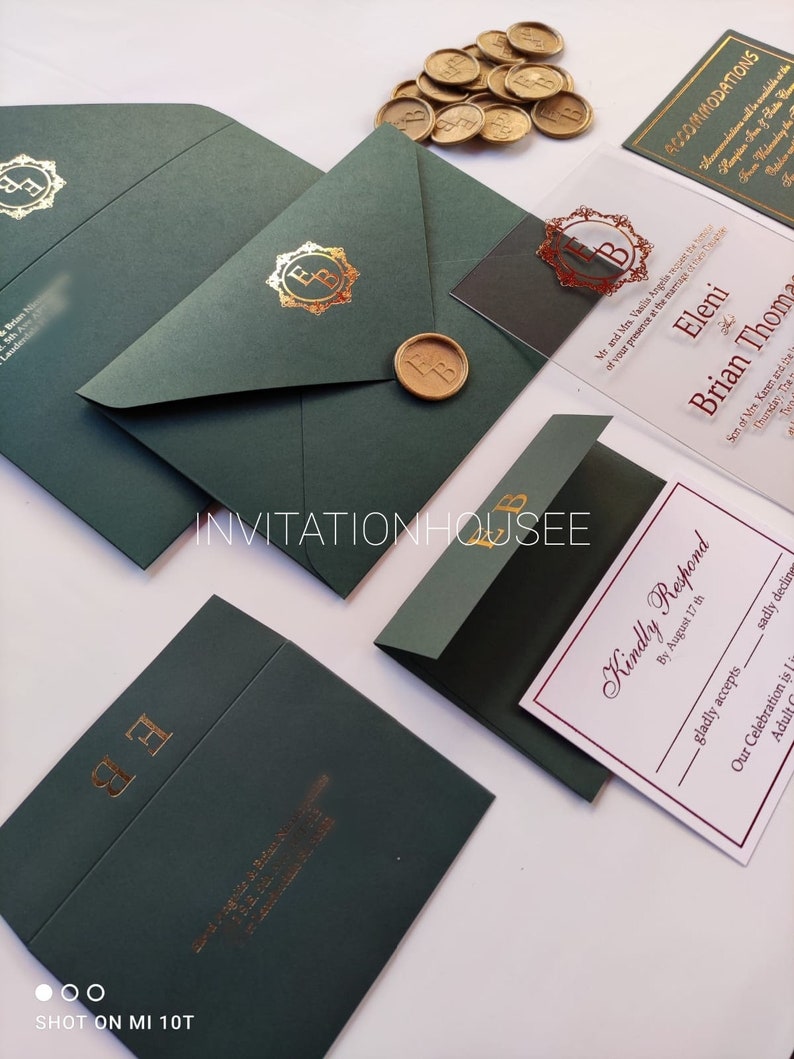 Envelope and Stamp Included Clear Invitation Transparent | Etsy