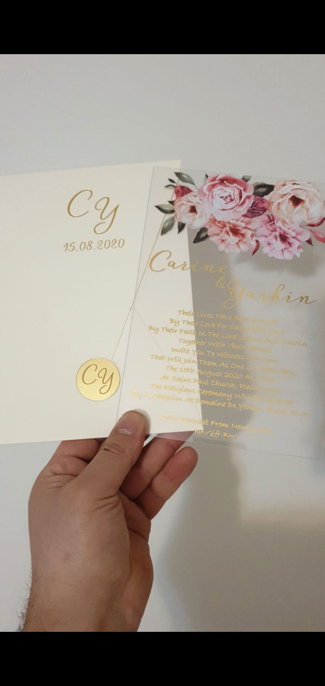 Envelope and Stamp Included, Clear Invitation, Transparent Invitations ...