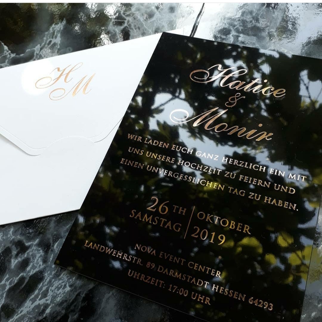 Envelope and Stamp Included, Clear Invitation, Transparent Invitations ...