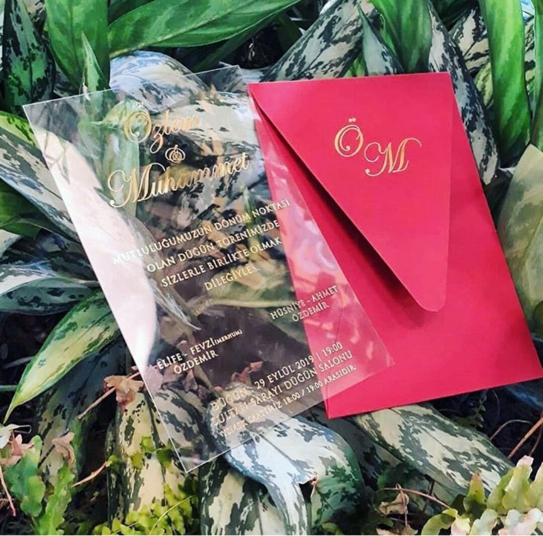 Envelope and Stamp Included, Clear Invitation, Transparent Invitations ...