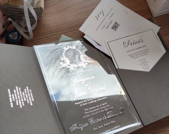 Envelope and Stamp Included Clear Invitation Transparent - Etsy