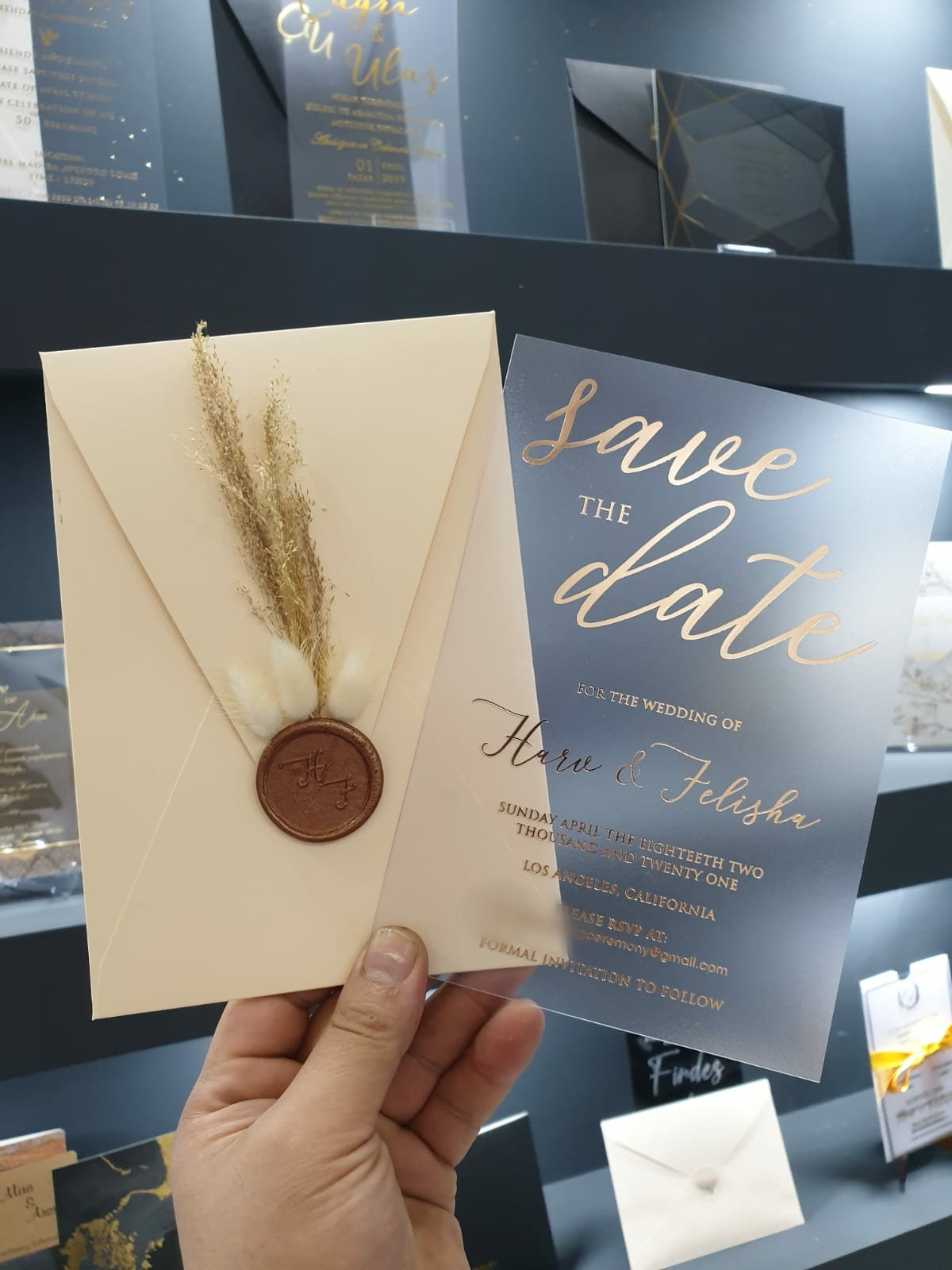 Full set wedding invitations clear invitations plexiglass | Etsy