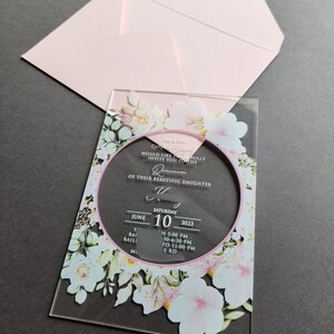 Envelope and Stamp Included, Clear Invitation, Transparent Invitations ...