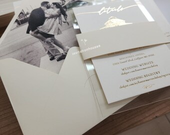 Envelope and Stamp Included, Clear Invitation, Transparent Invitations ...