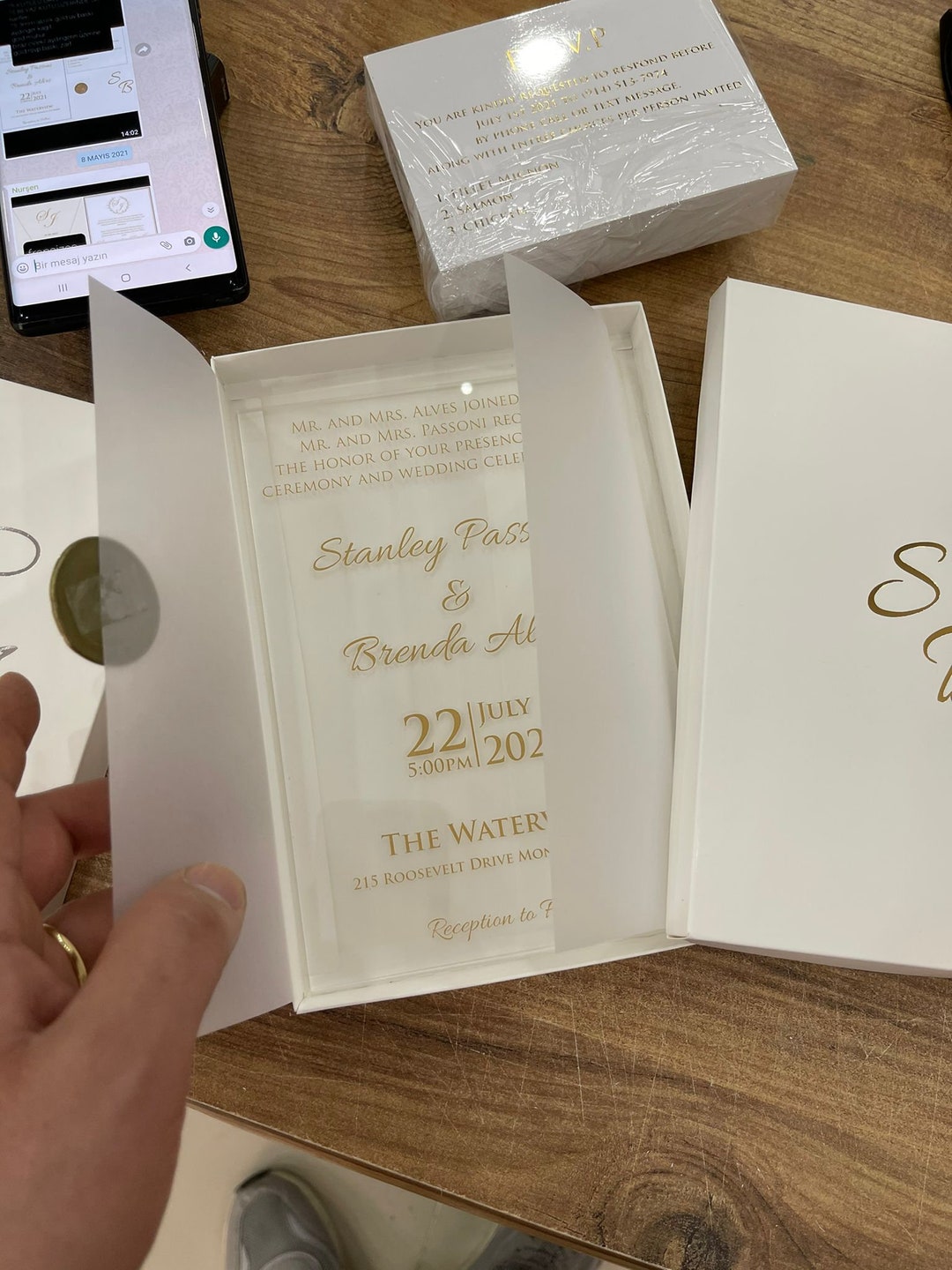 Envelope and Stamp Included, Clear Invitation, Transparent Invitations ...