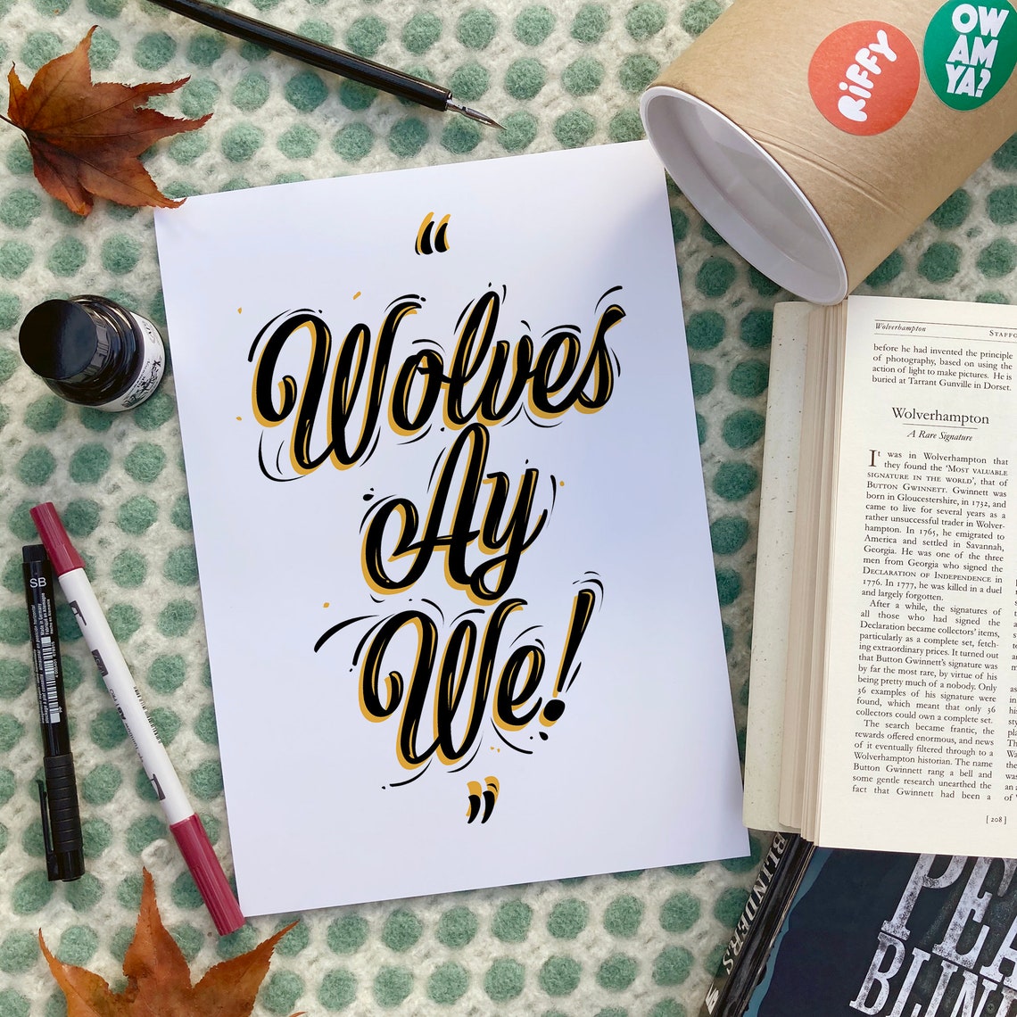 Wolves Ay We Print Wolves FC Prints Wolverhampton Wanderers | Etsy