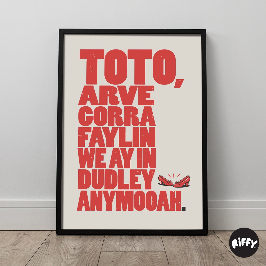 Black Country Dialect Poster Toto Print Wall Art - Etsy