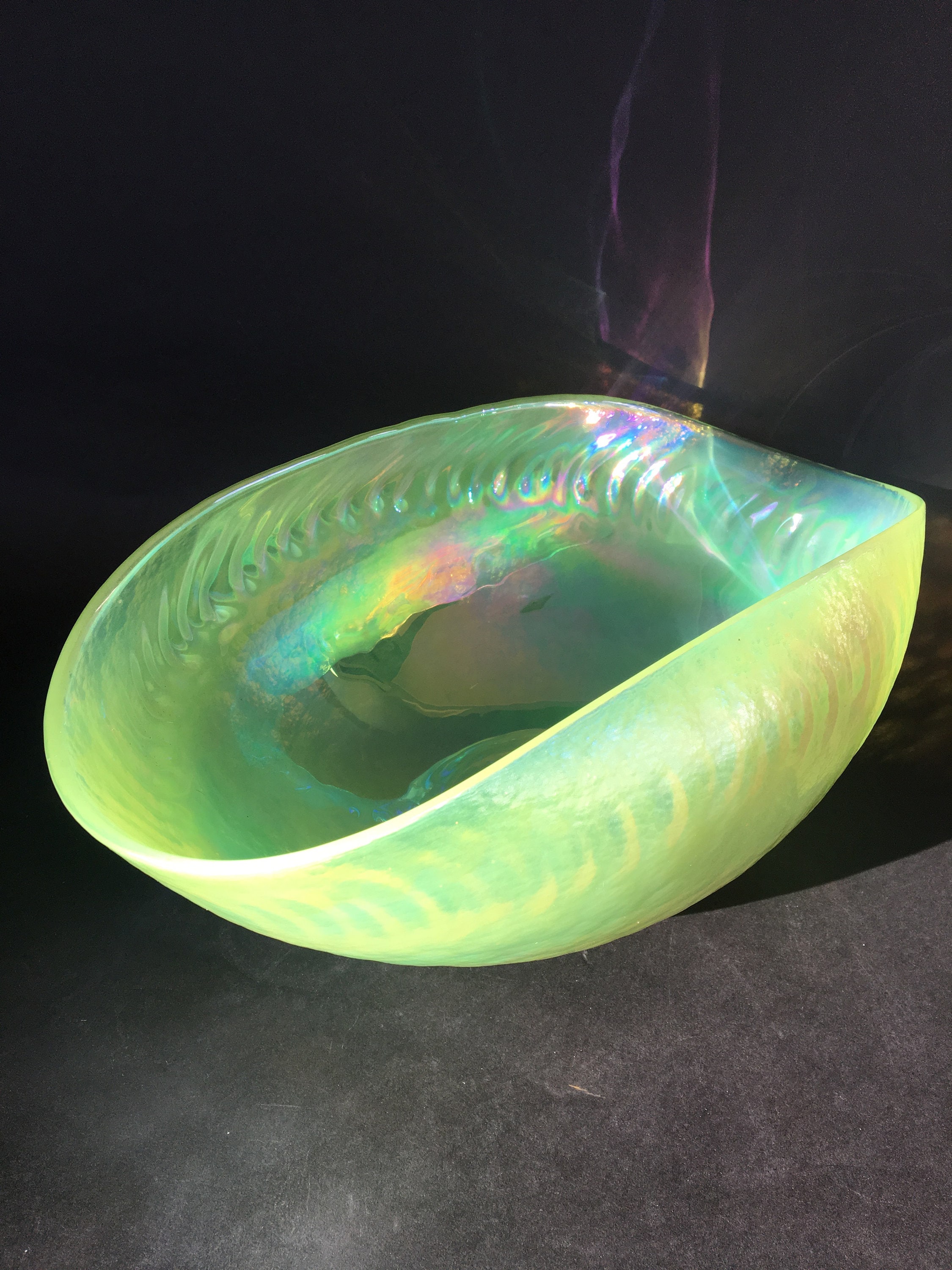 Spectacular Mid-century Yalos Casa Murano Italy Folded Glass | Etsy