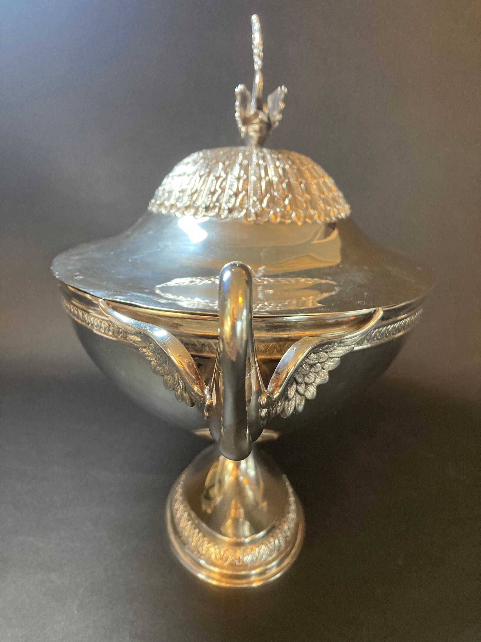 Fabulous Swan Decorated Vintage Pedestal Silver Plate Serving - Etsy