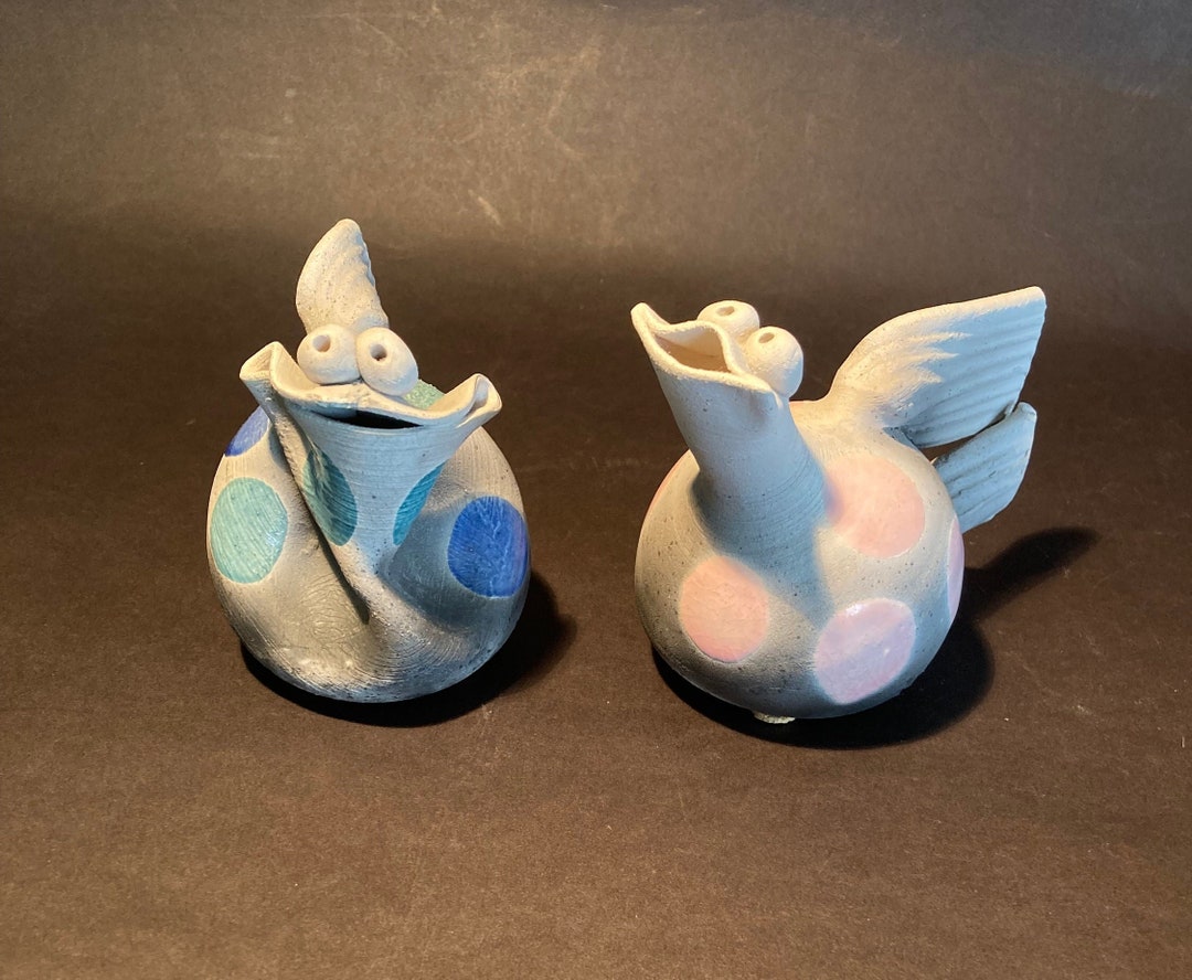 Pair of Signed Vintage Rick Ellsworth Rake Art Pottery - Etsy