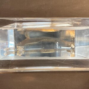 Extraordinary Mid-century Brockway Husky Hood Ornament on Lucite Stand ...