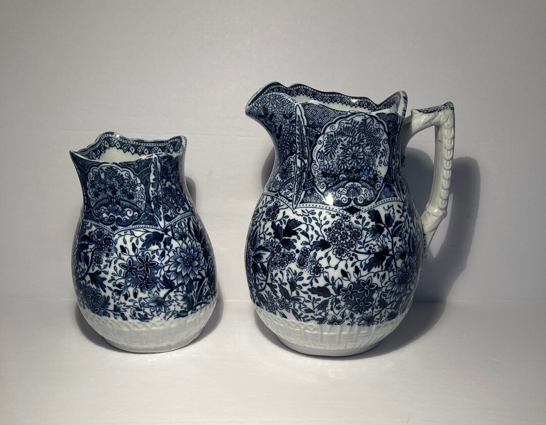 Rare Flawless Antique J. F. Wileman Foley Potteries Blue Transferware ...