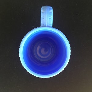 Antique Greentown Blue Slag Glass Serenade Pattern Stein/mug - Etsy