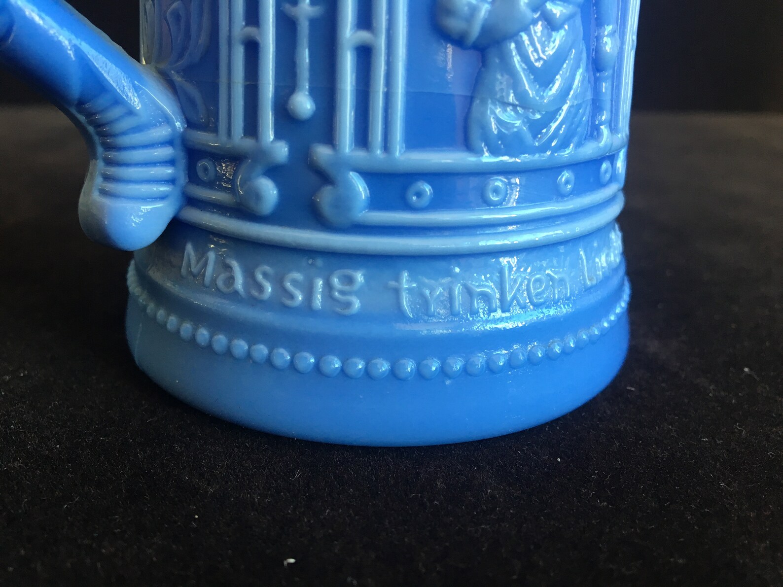 Antique Greentown Blue Slag Glass Serenade Pattern Stein/mug | Etsy