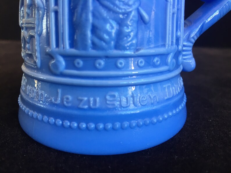 Antique Greentown Blue Slag Glass Serenade Pattern Stein/mug | Etsy