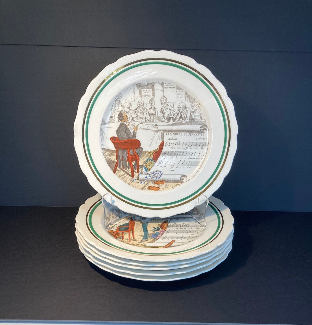 For Your Opera Lover: Set of 6 Like-new Vintage Opera-themed Plates by ...