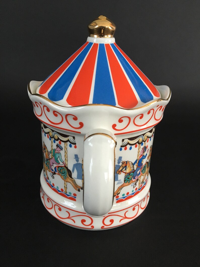 Tea for Two With a Twist: Vibrant Vintage Sadler Carousel Teapot - Etsy