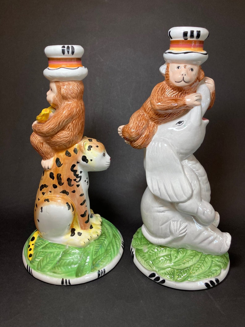 Rare and Flawless Jungle Spree Hand Painted African Animal Vintage ...