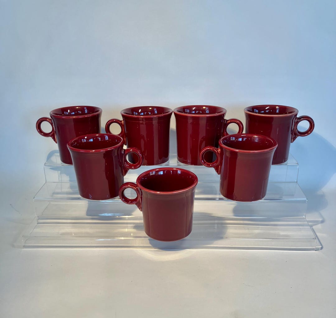 Rare Set of 7 Exceptional Discontinued Fiestaware Cinnabar Mugs - Etsy