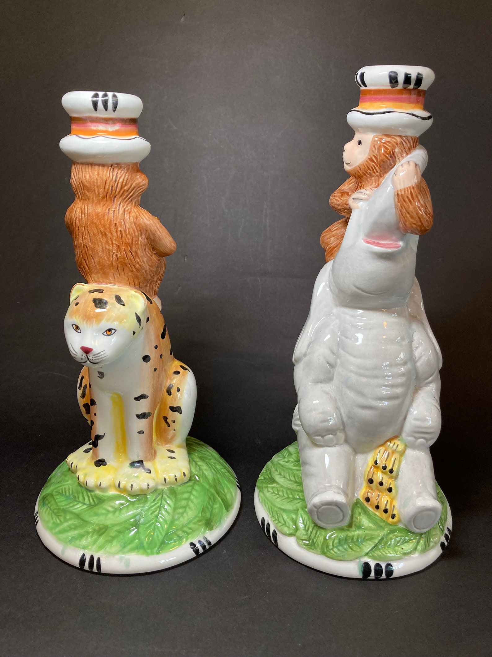Rare and Flawless Jungle Spree Hand Painted African Animal Vintage ...