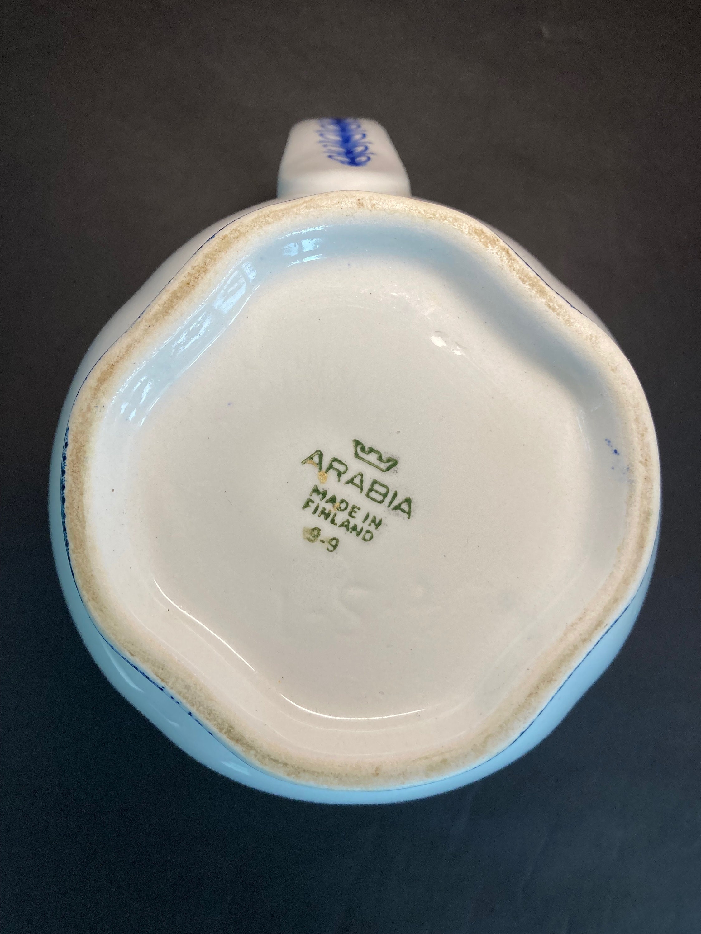 Rare Mid-century Arabia of Finland Blue Finn Flower Pitcher | Etsy