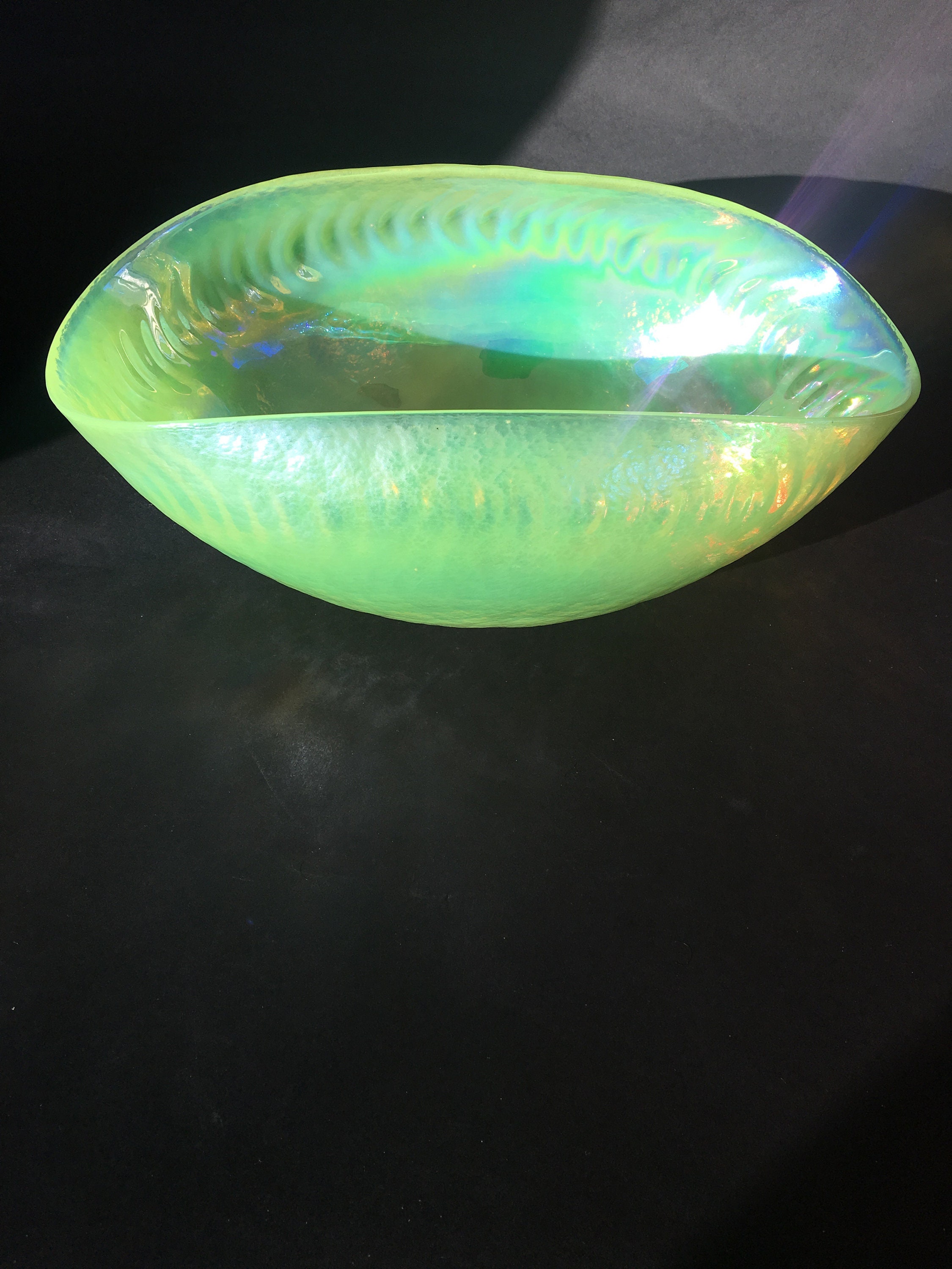 Spectacular Mid-century Yalos Casa Murano Italy Folded Glass | Etsy