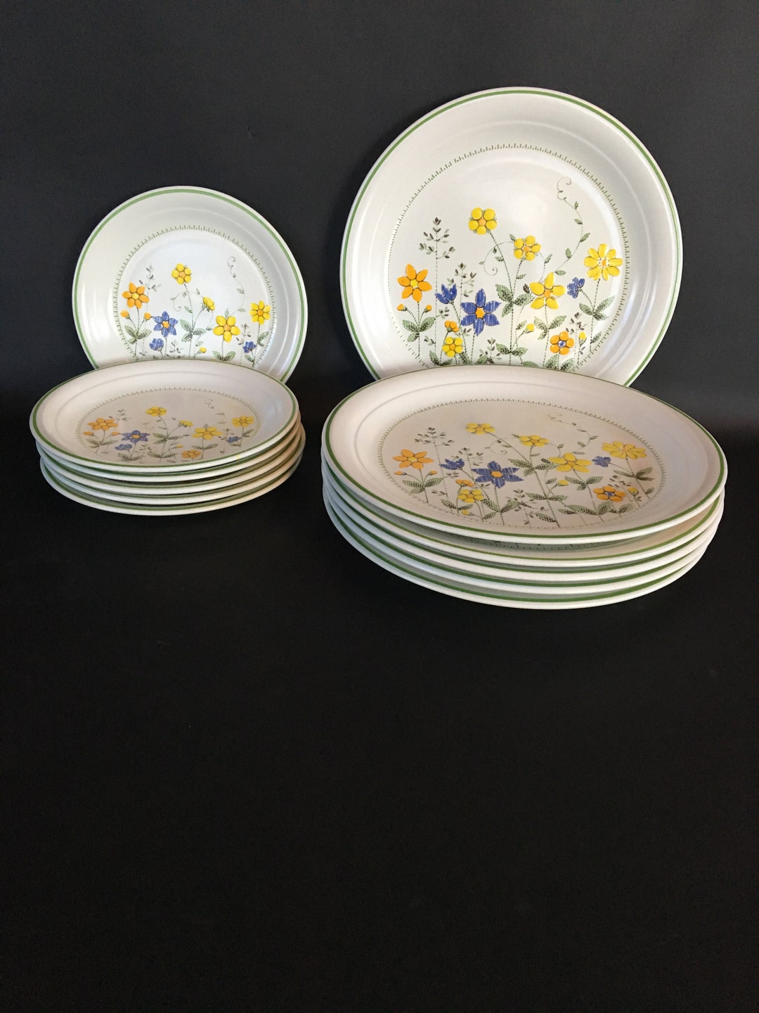 Nikko Stoneware Plates: Mid-century Mountain Meadow Dinnerware Set - Etsy
