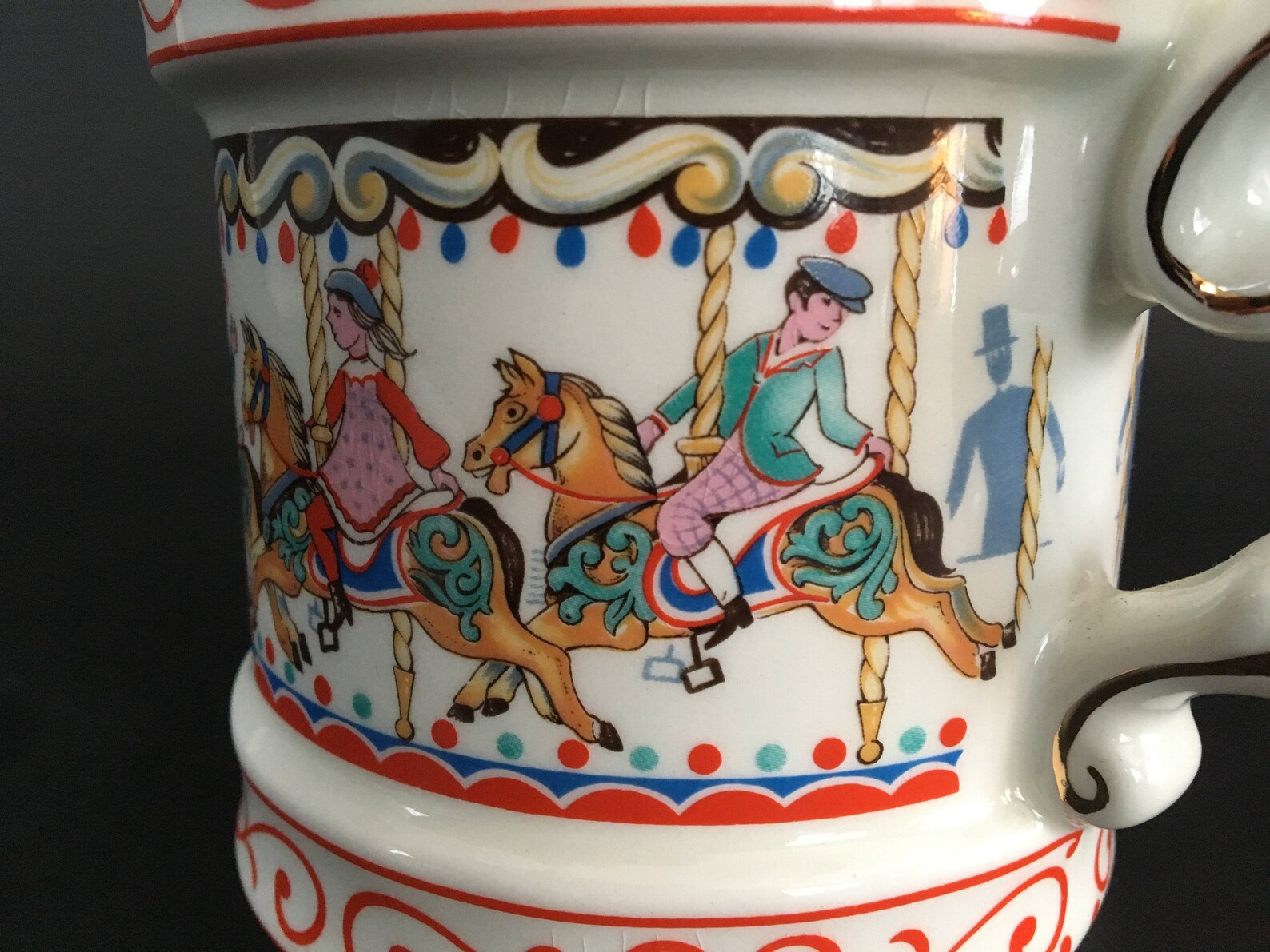 Tea for Two With a Twist: Vibrant Vintage Sadler Carousel Teapot - Etsy