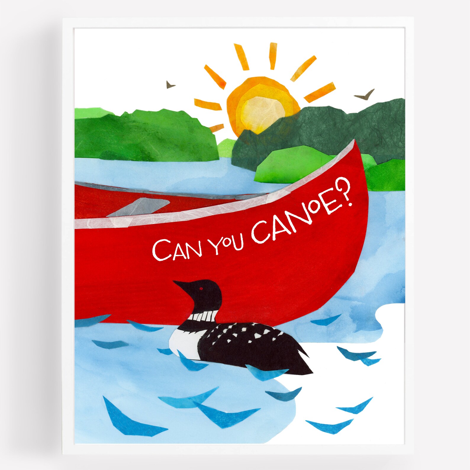 Canoe Art Print for Kids and Nursery, Custom Art Prints, Children's ...