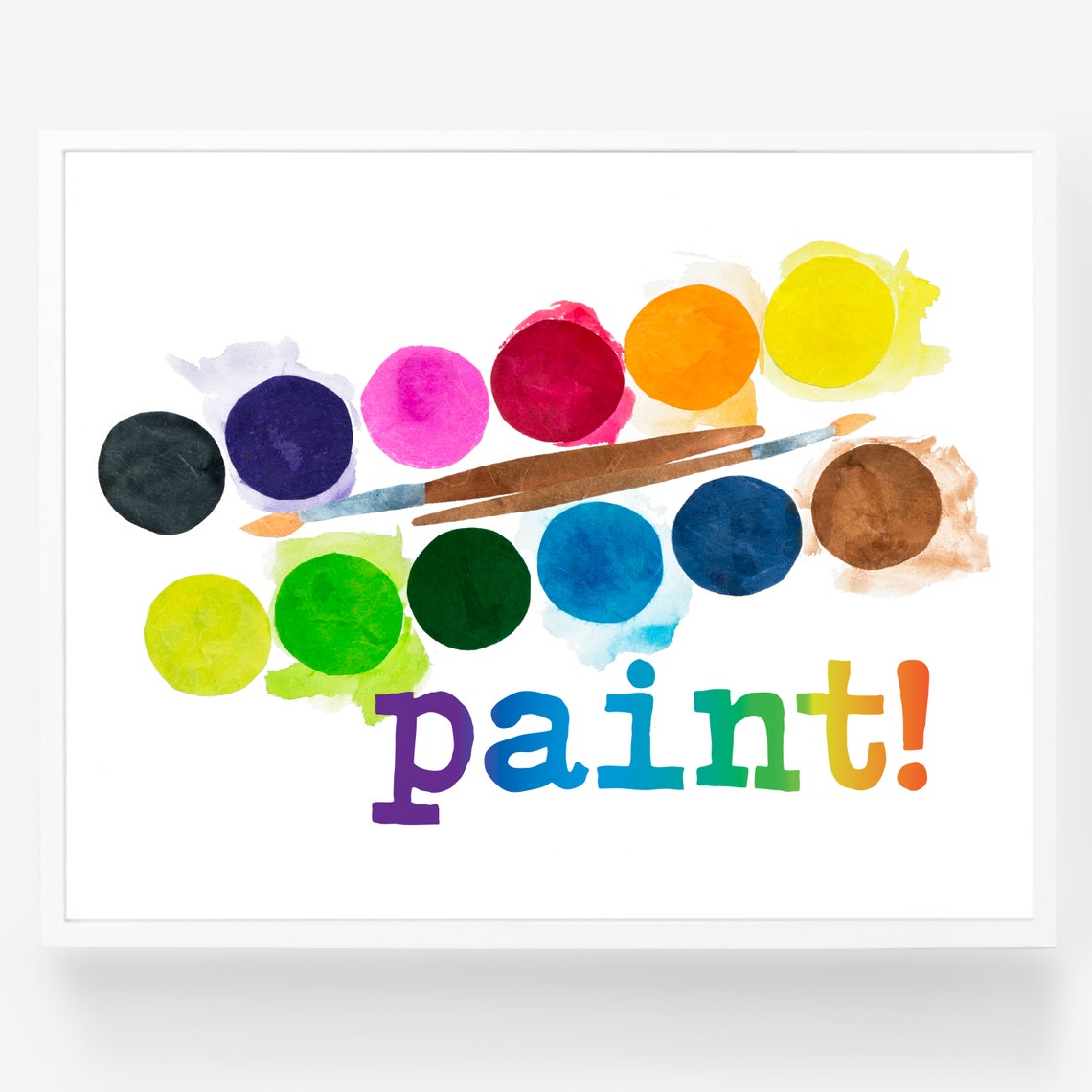 Paint Set Art Print for Kids and Nursery, Custom Art Prints, Children's ...