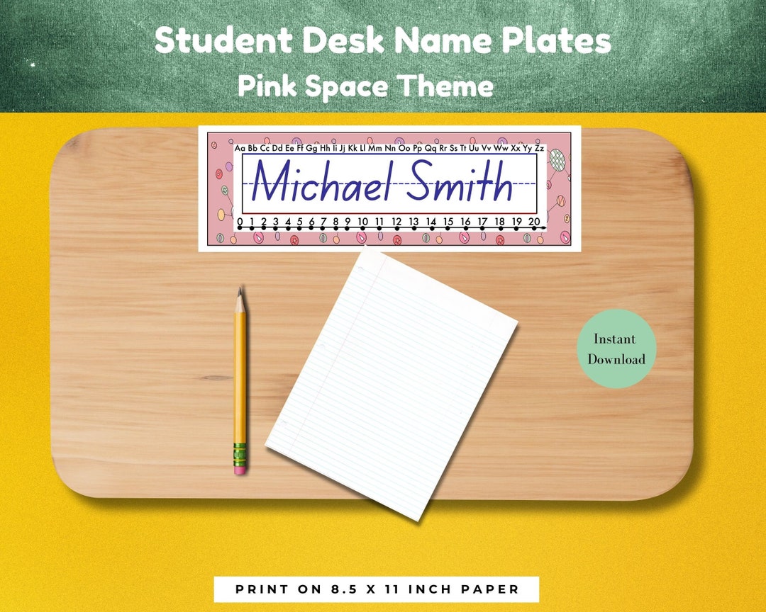 Student Desk Name Tag, Student Desk Plates, Student Name Plates, Class ...
