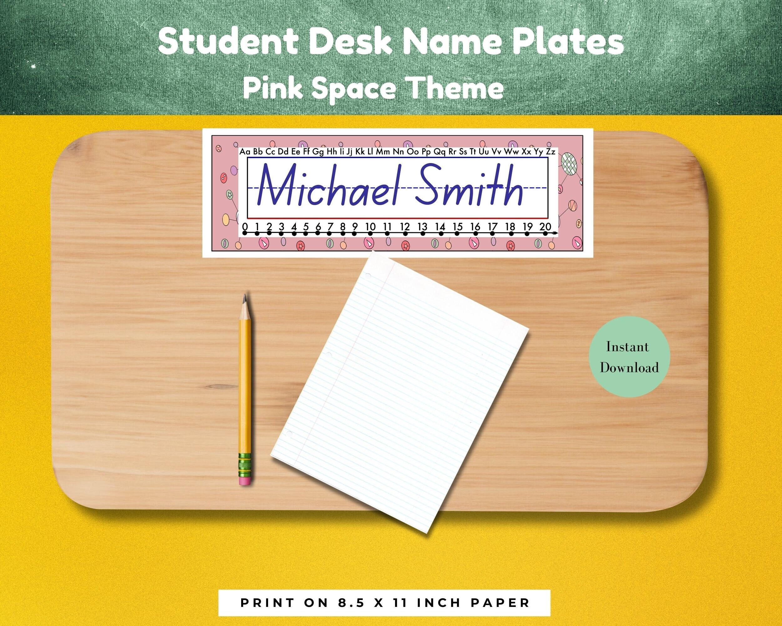 Student Desk Name Tag, Student Desk Plates, Student Name Plates, Class ...