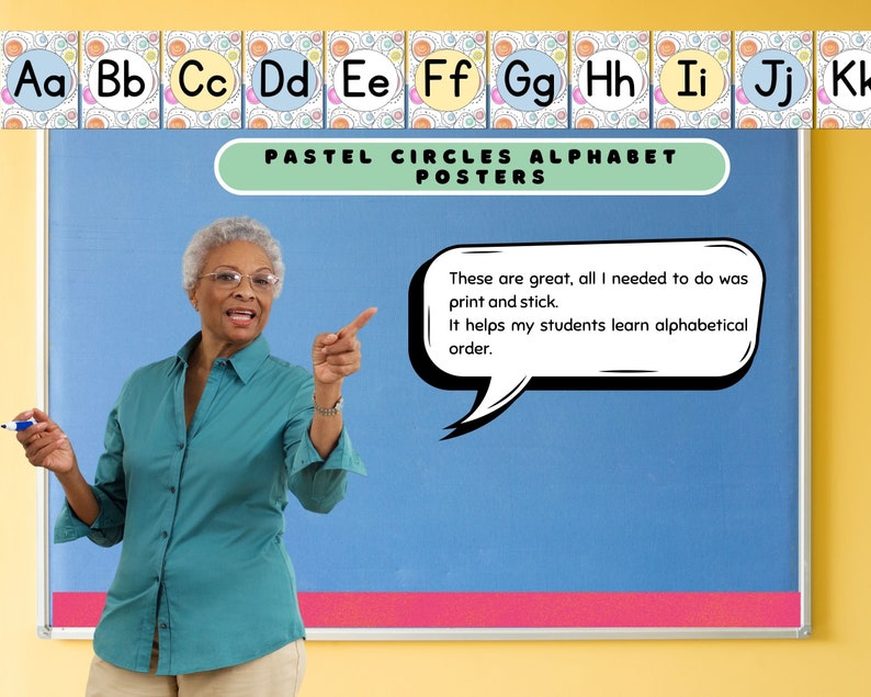 Alphabet Posters, Classroom Decor, Alphabet Printable, Wall Alphabet ...