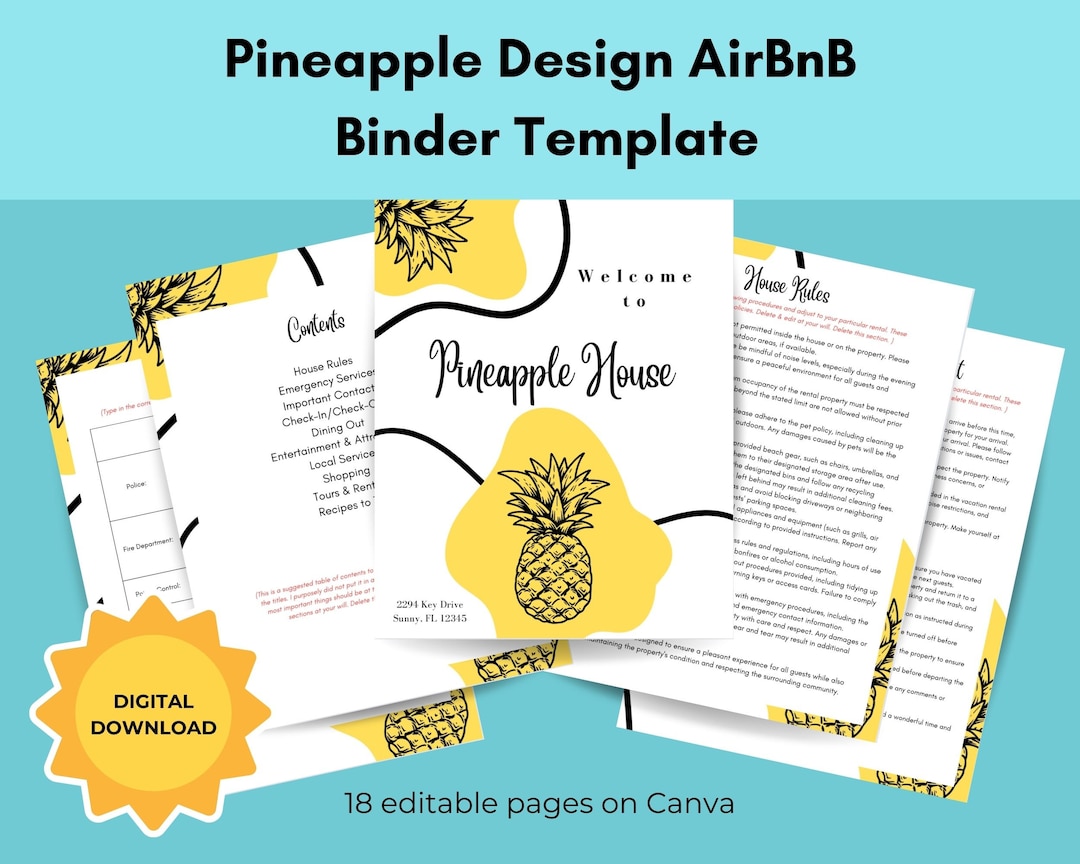 Airbnb Forms, Airbnb Canva Template, Vacation Home Rental Binder Bundle ...