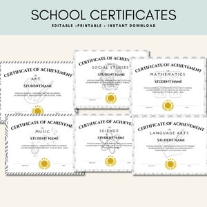 Printable School Awards: Kindergarten Diploma, Spelling Bee (canva ...